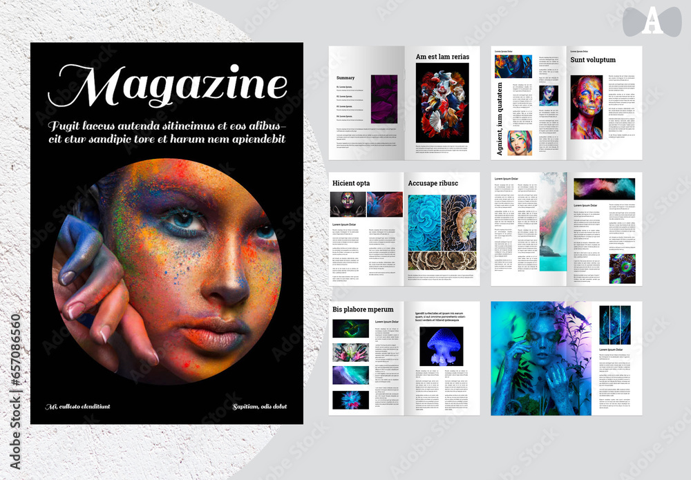 Color Magazine Template Stock Template | Adobe Stock