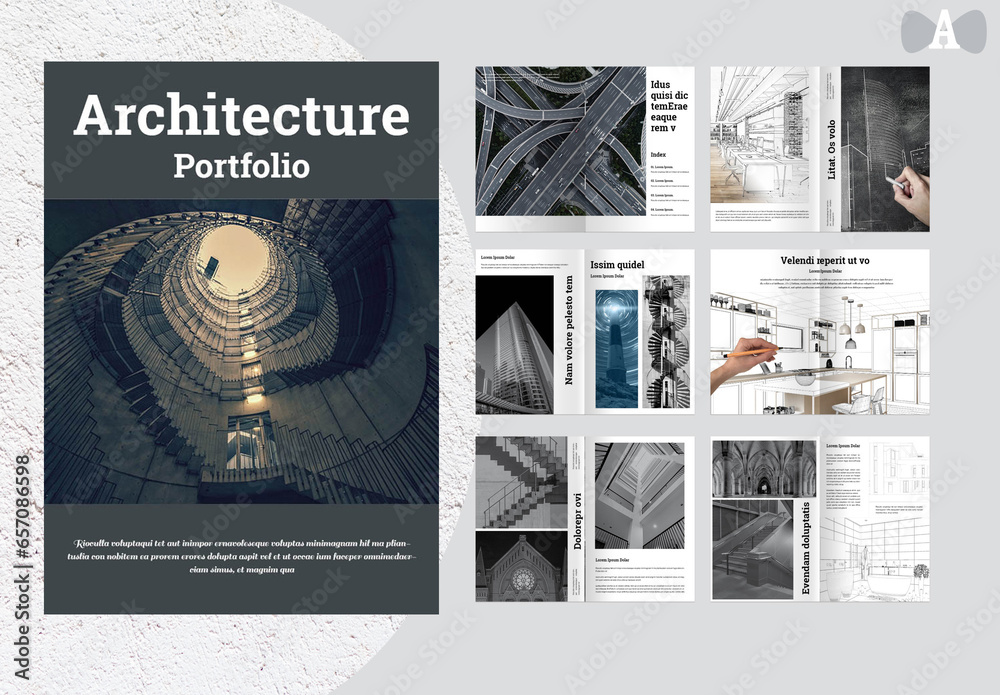 Architecture Portfolio Magazine Template Stock Template | Adobe Stock