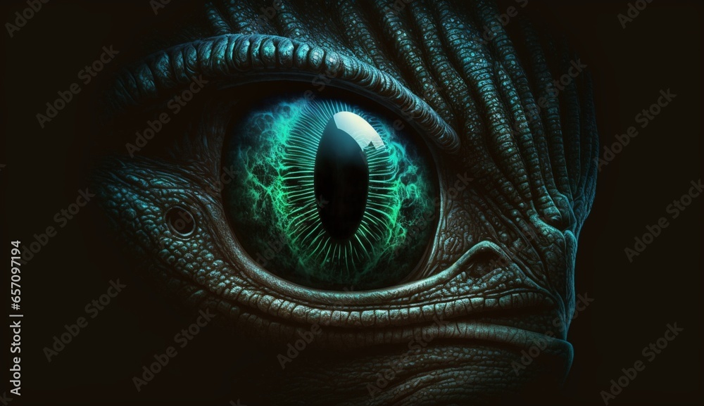 Illustrazione Stock Alien face terrible scientists fear actually ...