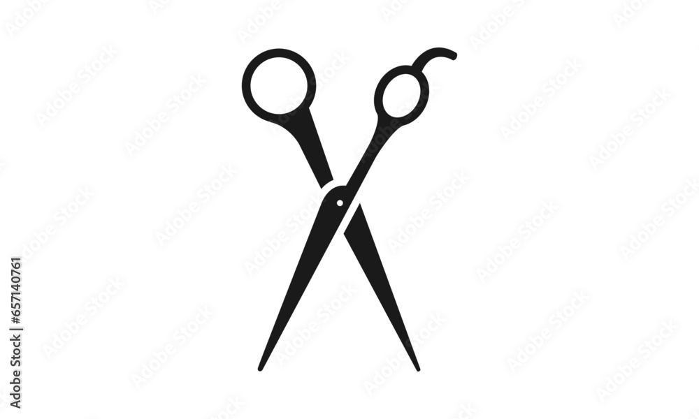 Scissors vector logo design template. Hair salon logo with scissors ...