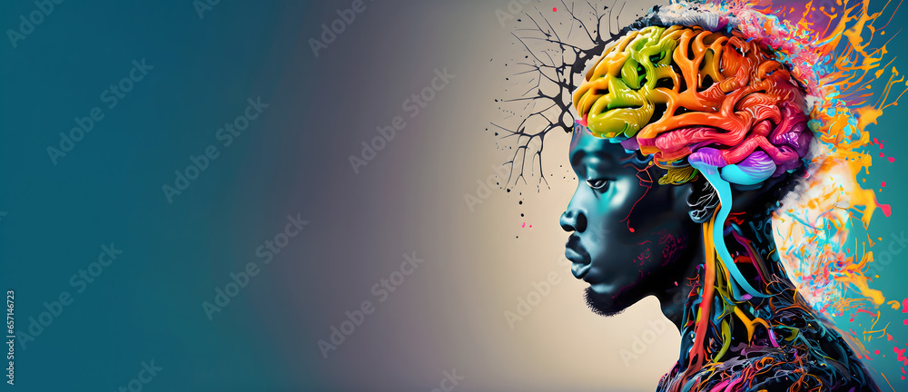 A striking visual representation of ADHD, where the intricate and ...