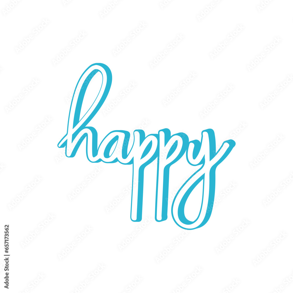 3D Happy Svg, 3D Words, 3D Designs, Happy SVG, Smile svg, Positive ...