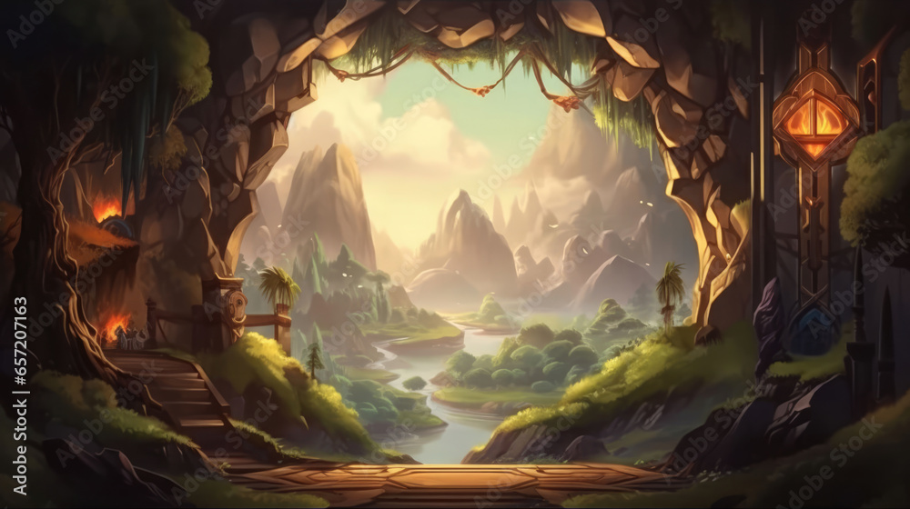 Dynamic Game Background Setting for Immersive Gaming Experiences Stock ...