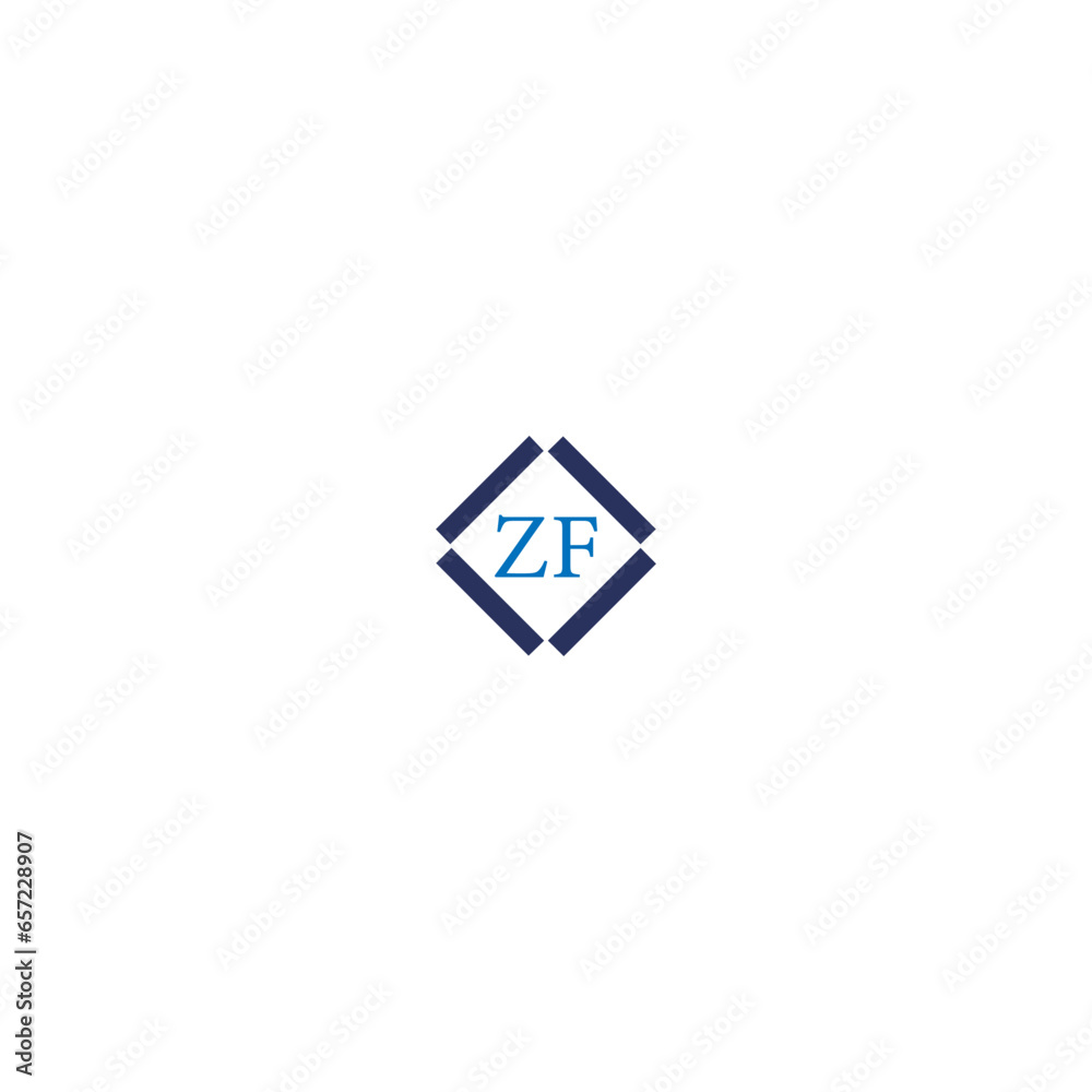 ZF letter logo design. ZF polygon, circle, triangle, hexagon, flat and ...