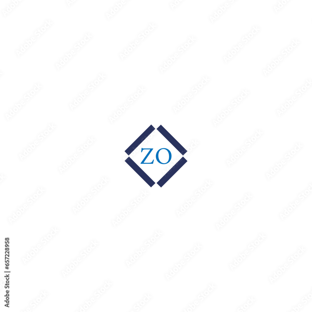 ZO letter logo design. ZO polygon, circle, triangle, hexagon, flat and ...