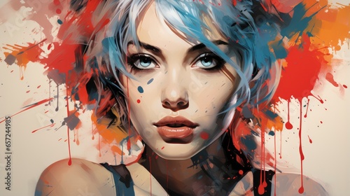 Poster - Style centered image ultra Woman, Background Images
