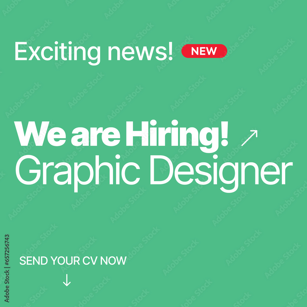 We are hiring. We are Hiring Graphic Designer. New Hiring Post. Simple Hiring Post for Graphic ...