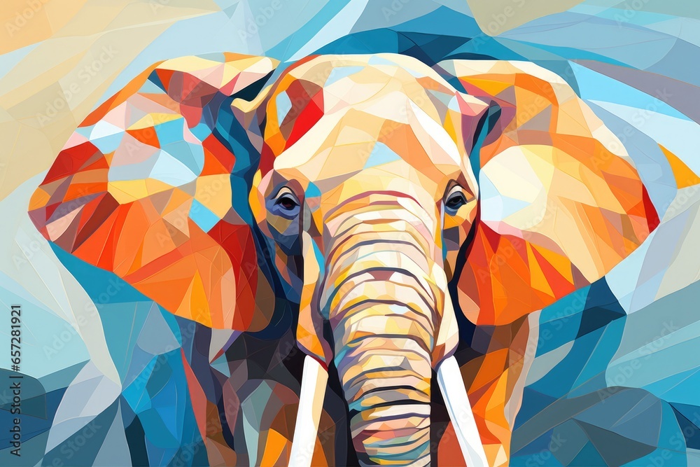 Explore modern abstract art with a creative geometric design. An ...