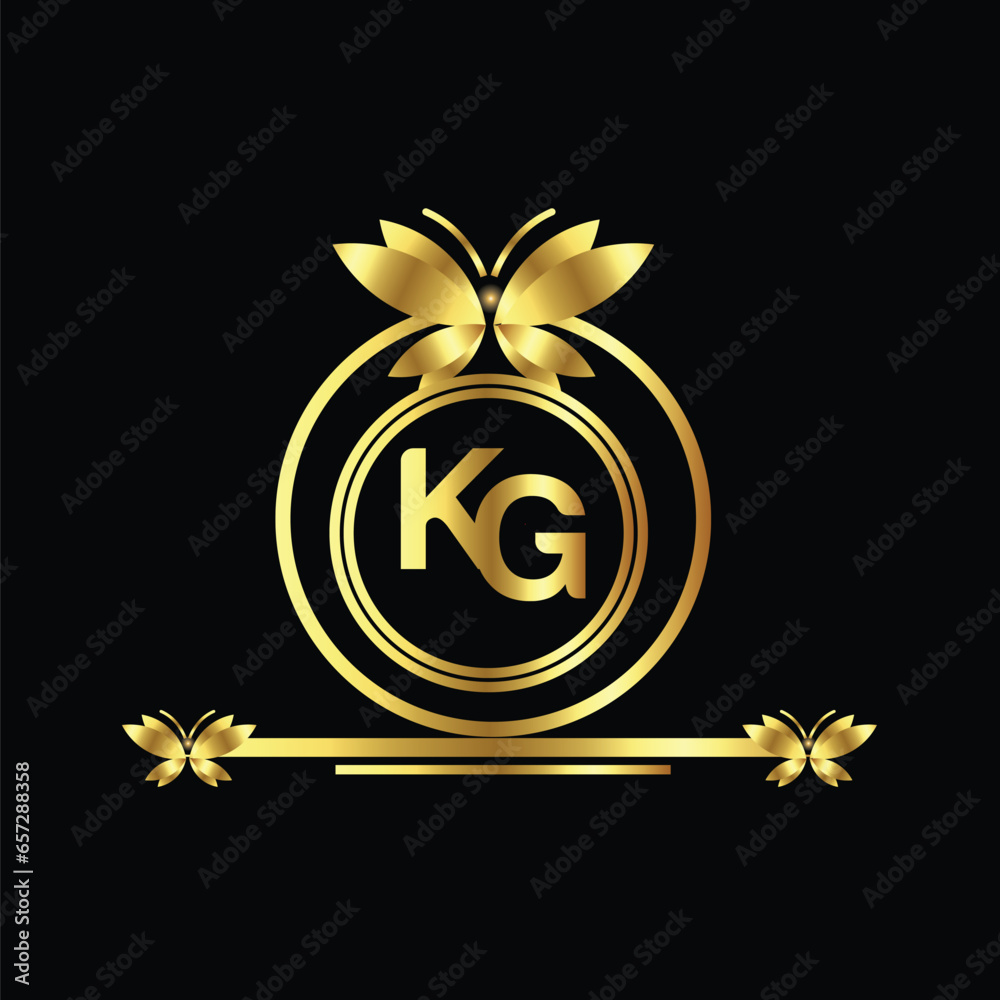 KG logo, KG icon, KG letter, KG vector, technology, business, art ...