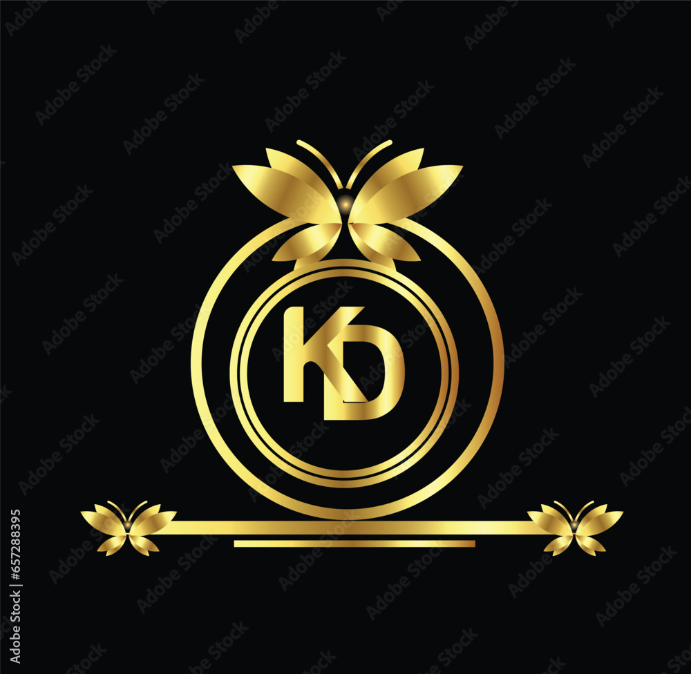 KD logo, KD icon, KD letter, KD vector, technology, business, art ...