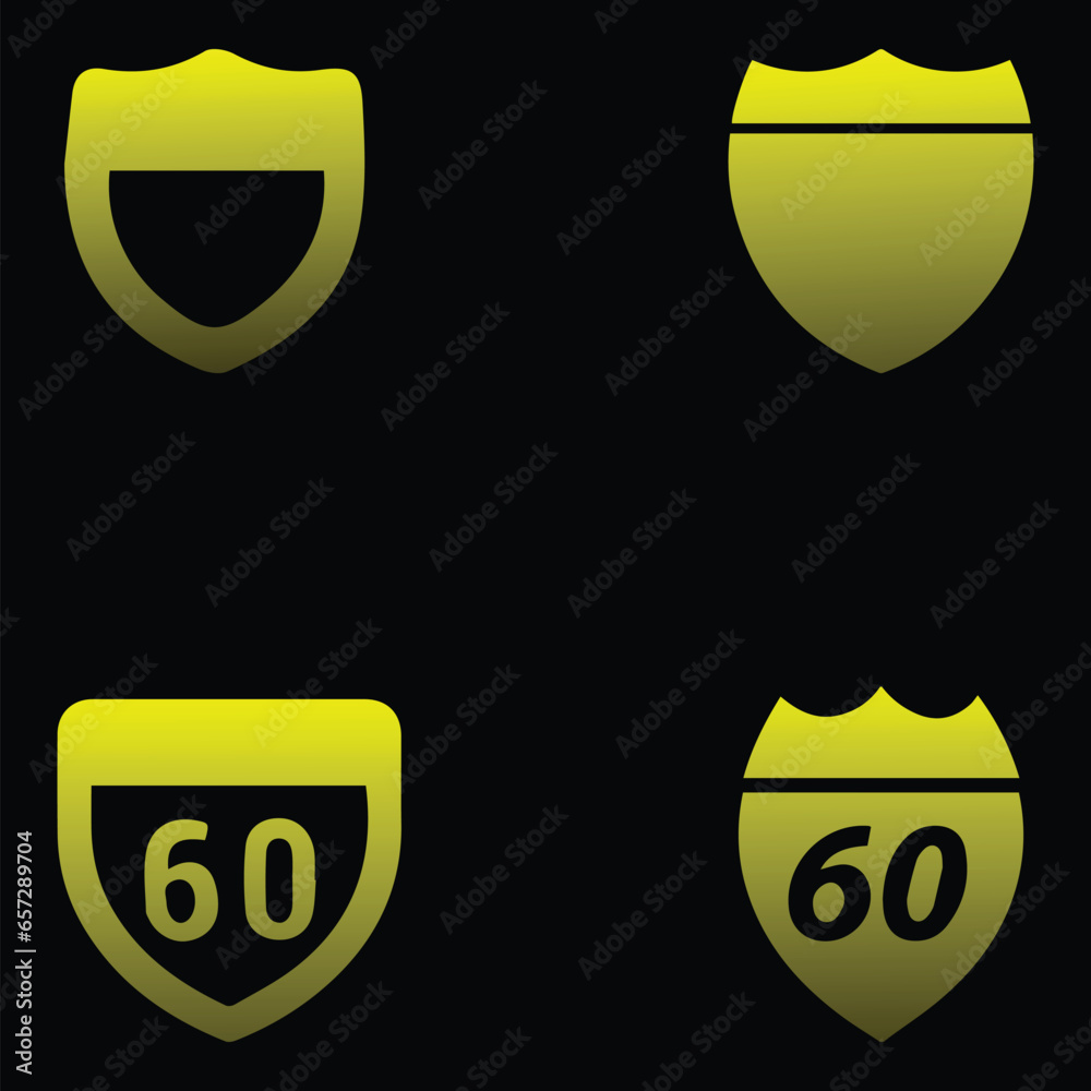 Route Interstate Icons - Usually consists of symbols representing ...