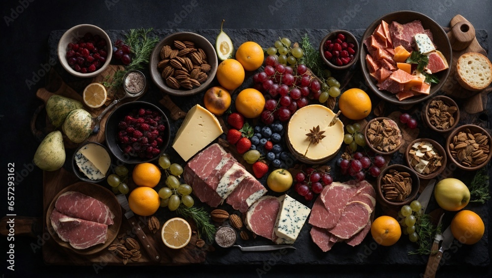 gourmet Affettati Misti featuring various meats, cheeses, and fruits on ...
