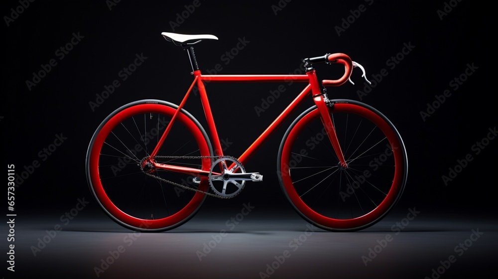 a miniature fixed gear bike with a minimalist design, a single-speed ...