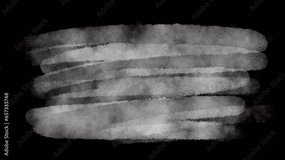 White watercolor brushes texture on a transparent background. Apply ...