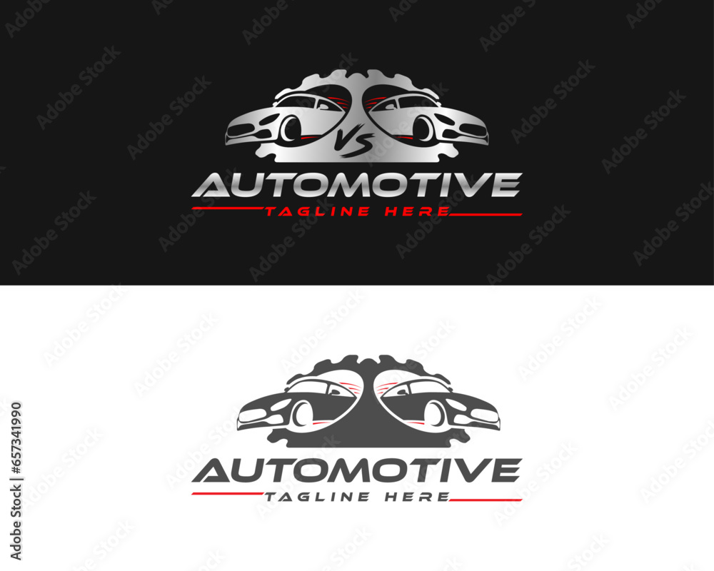 Racing Cars Competition Premium Logo Design Concept. Creative Design ...