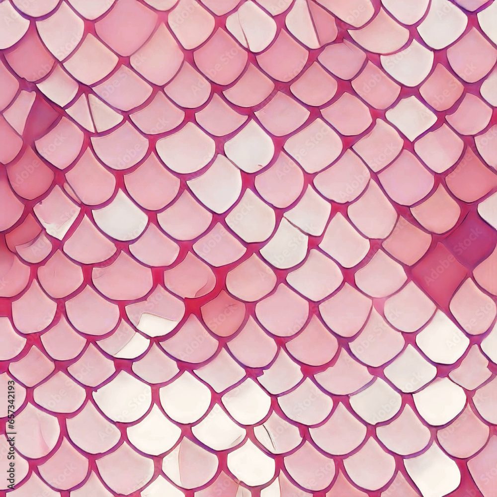 pink scales seamless pattern, Generative ai, pink mermaid scales ...