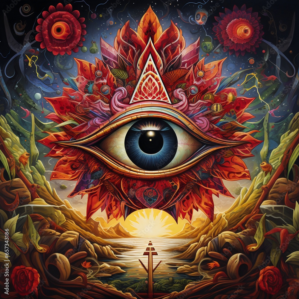 Third eye concept. Secret world, sight, hidden. Third eye activation ...