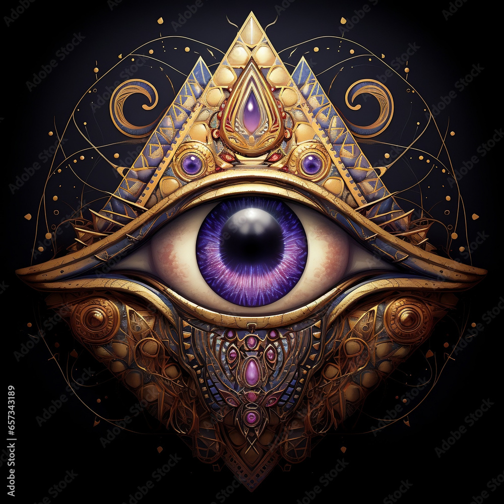 Third eye concept. Secret world, sight, hidden. Third eye activation ...