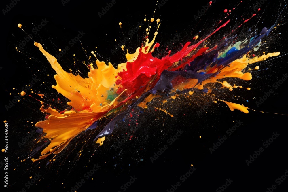 Colorful splattering paint - HD Wallpaper Stock Illustration | Adobe Stock