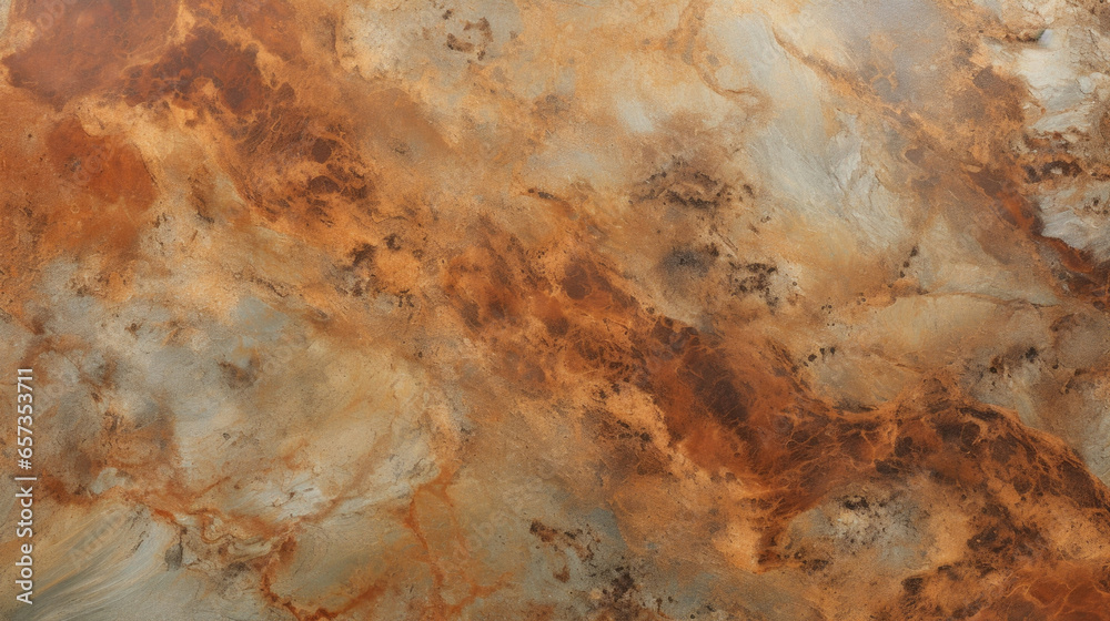 Closeup of a mottled metal texture, showcasing swirls of bronze and ...