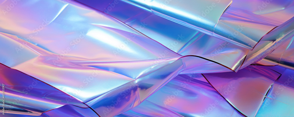 A closer look at iridescent plastic reveals a texture that is almost ...