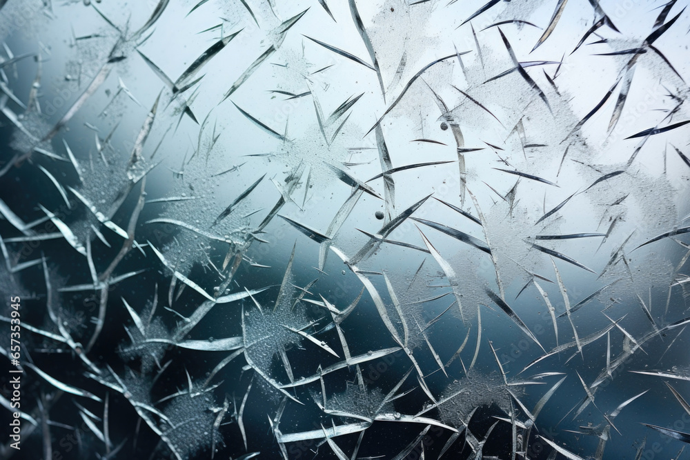 Texture of frosted glass, with a cracked and shattered effect that ...
