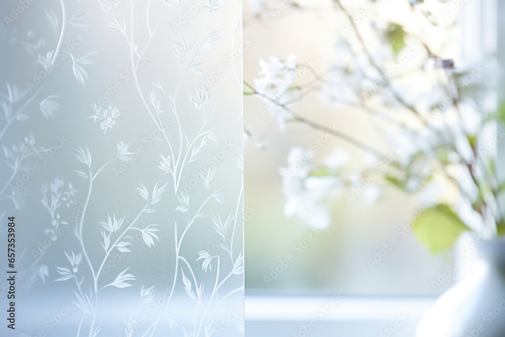 Texture of sandblasted glass in natural light When exposed to natural ...