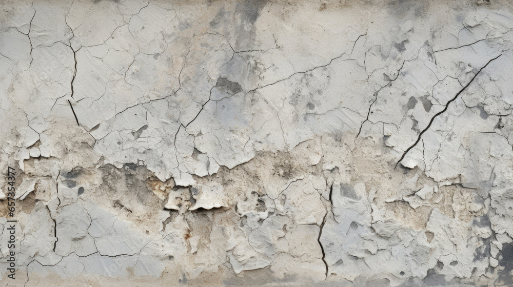 Closeup of eroded concrete, with a patchy, uneven texture and faded ...