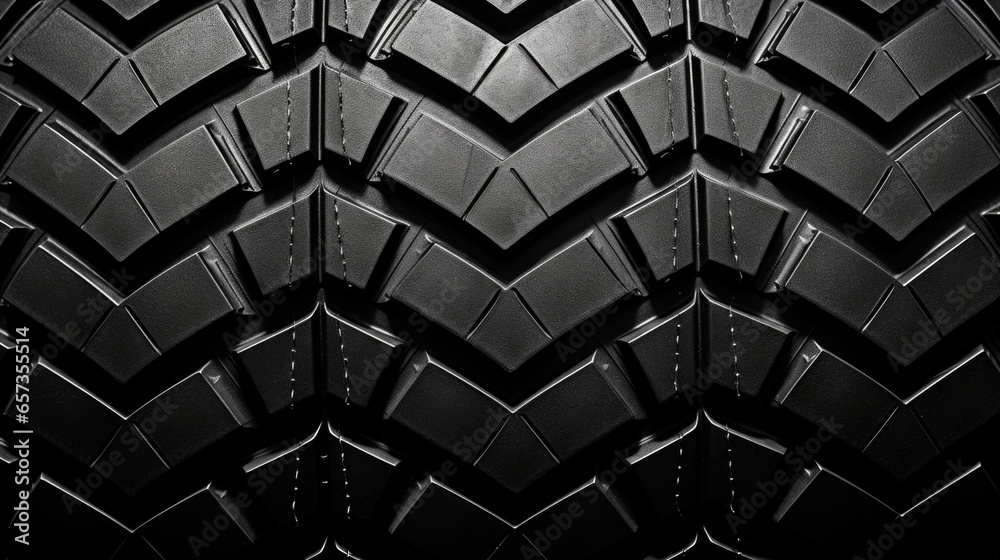 Texture of a zigzag tire tread, creating a jagged and aggressive ...