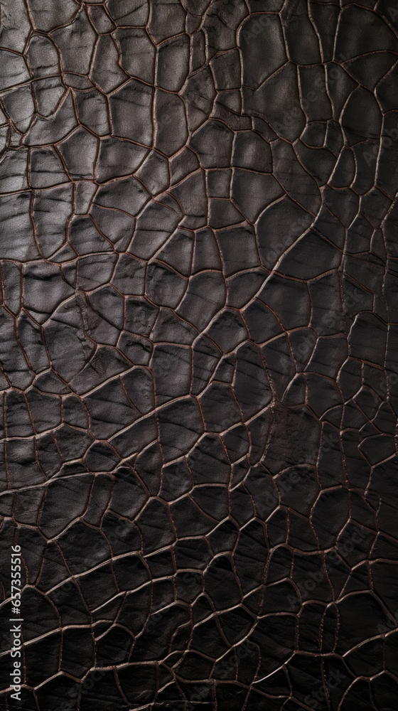 Texture of faux leatherlook rubber with a cracked leather appearance ...