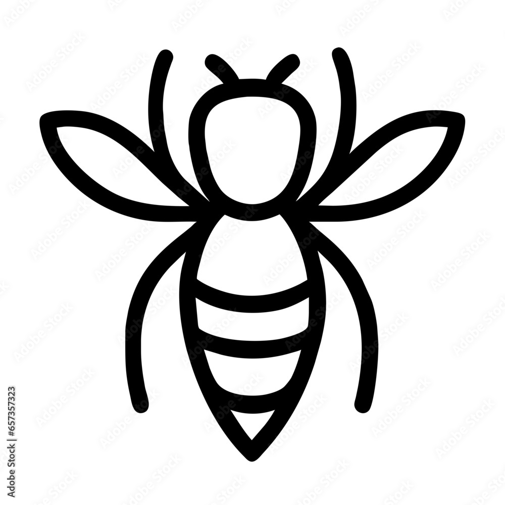 Africanized Bee Icon. Animal Head Silhouette Icon Africanized Bee. Flat ...