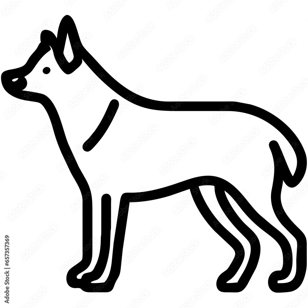 Alaskan Husky Icon. Animal Head Silhouette Icon Alaskan Husky. Flat ...