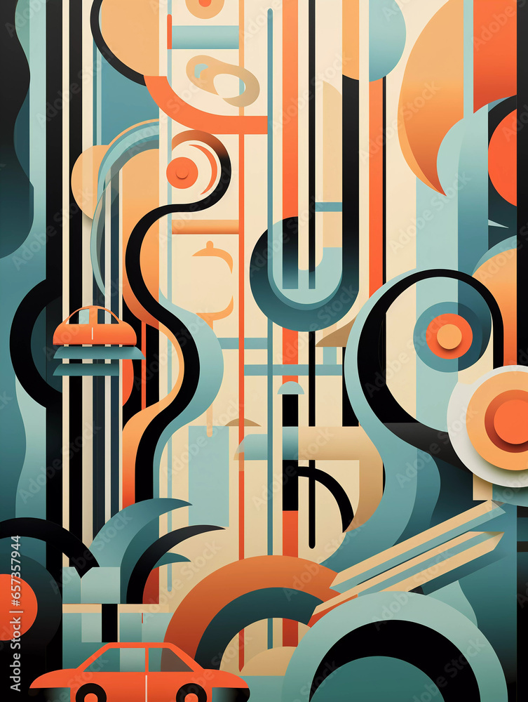 Vintage 60s Style Design. A background design inspired by 1960s style ...
