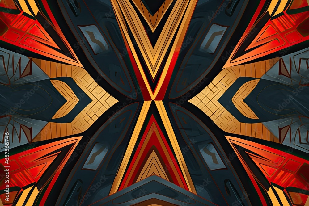Abstract African Tribal Art Inspired Pattern Background: Embracing ...