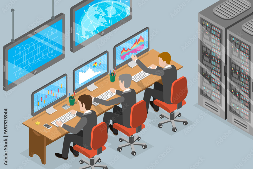 3D Isometric Flat Vector Conceptual Illustration of Space Flight ...