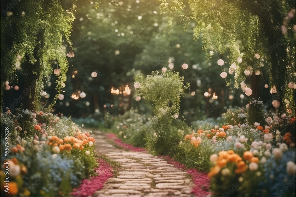 Garden wedding backdrop photography background stage ceremony maternity ...