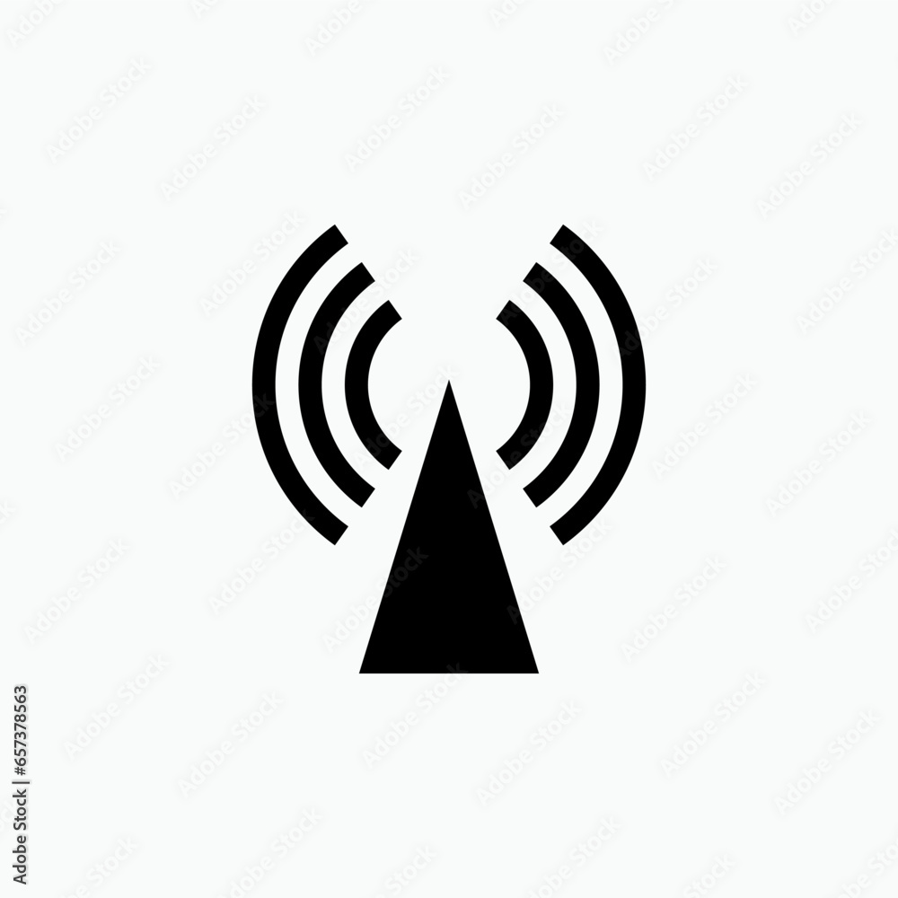 Signal Tower Icon. Transmitter, Broadcasting. Antenna Illustration ...