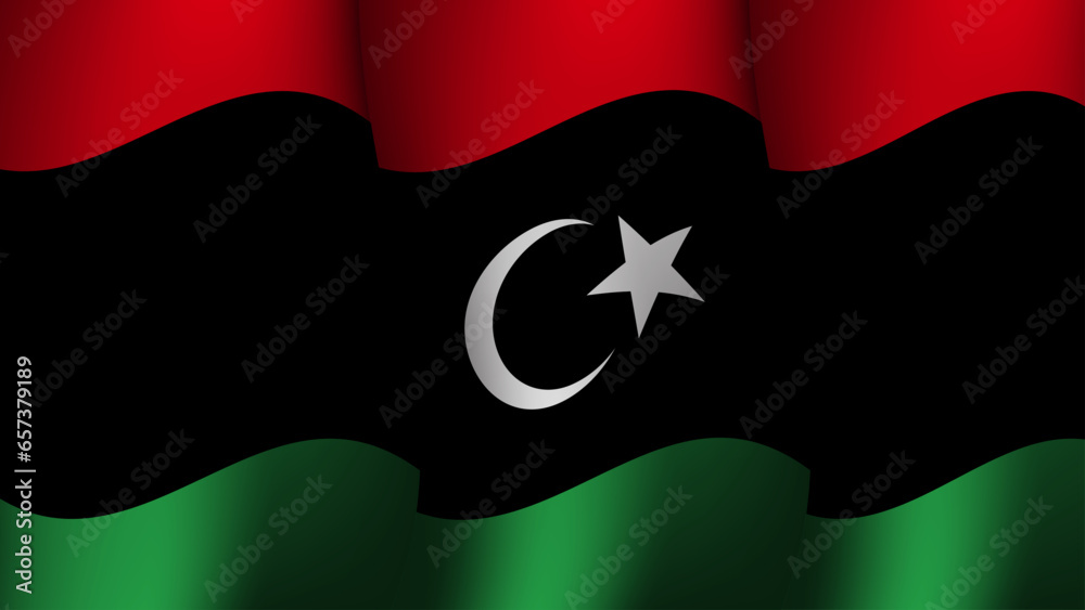 libya waving flag background design concept vector illustration Stock ...