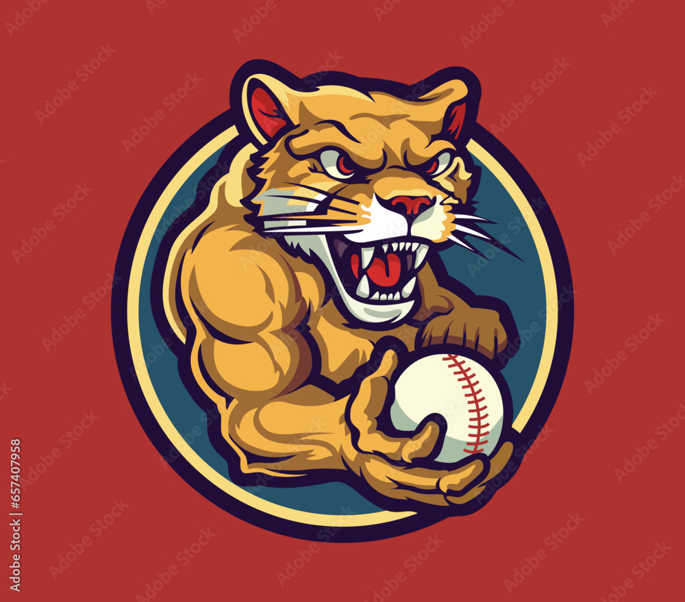 The Ferocious Fast Baller Vector Graphics Mascot Character Illustration ...