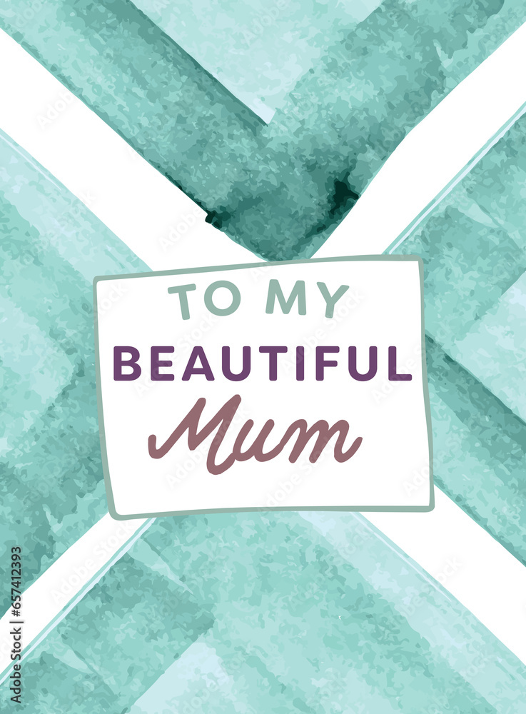 ภาพประกอบสต็อก Digital png illustration of to my beautiful mum text on ...