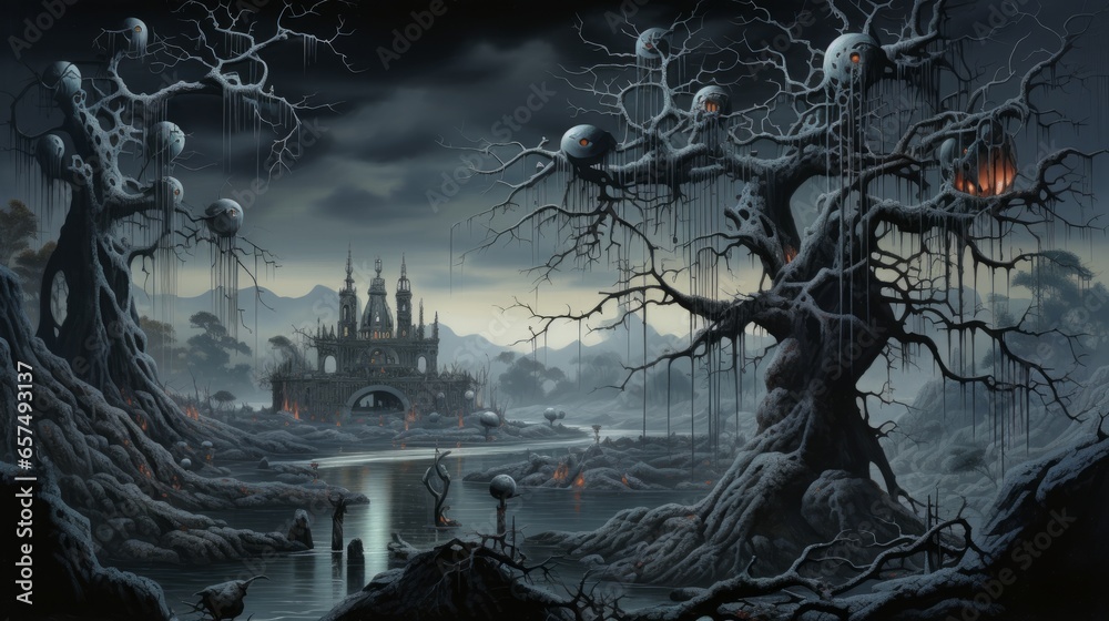 Art of the scary Greek underworld. Painting of the Underworld, hell in ...