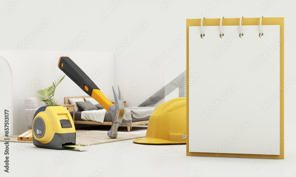 interior design concept of the contractor and construction cost ...