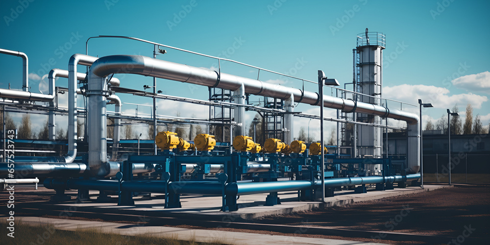 Valves at gas plant, Pressure safety valve. Attackers strike gas ...