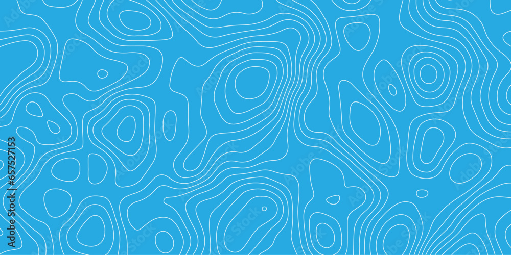 Blue background topography, vector llustration, gradient white lines ...