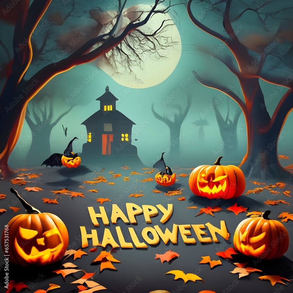 The name "happy halloween" Conjure a scene where a witch's coven ...