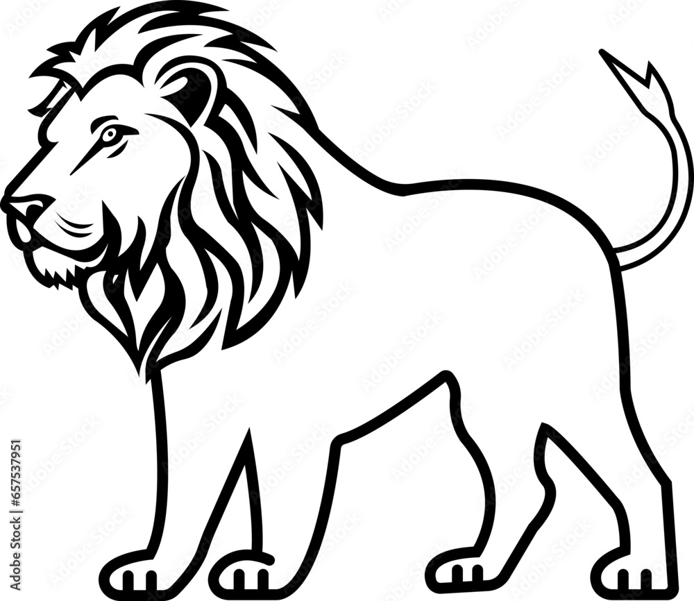 Royal black king lion icon with editable stock. lion crown symbol ...