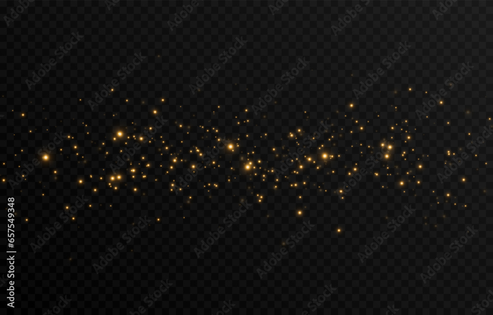 Golden magic dust png. Light effect. Magic glow. Spraying glowing ...