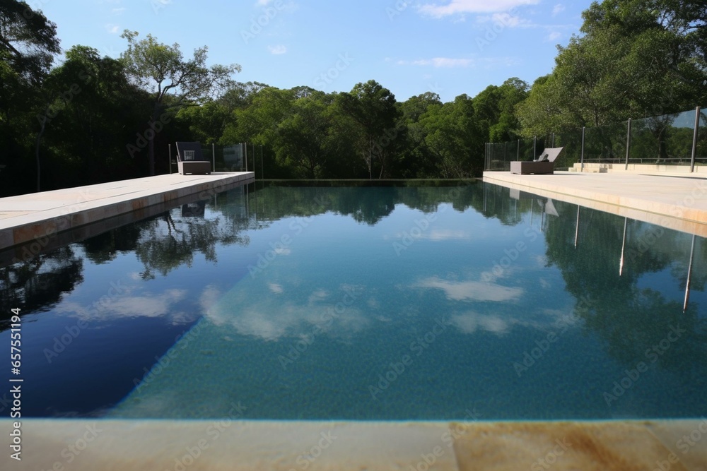 Contemporary pool design featuring an infinity edge for a luxurious ...