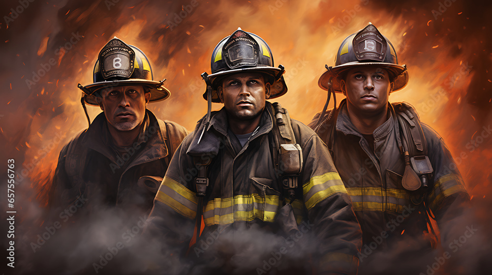 image that honors the bravery and dedication of firefighters as they ...