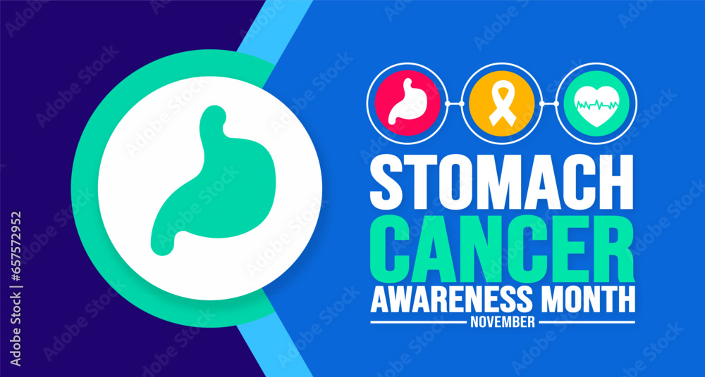 November is Stomach Cancer Awareness Month background template. Holiday ...